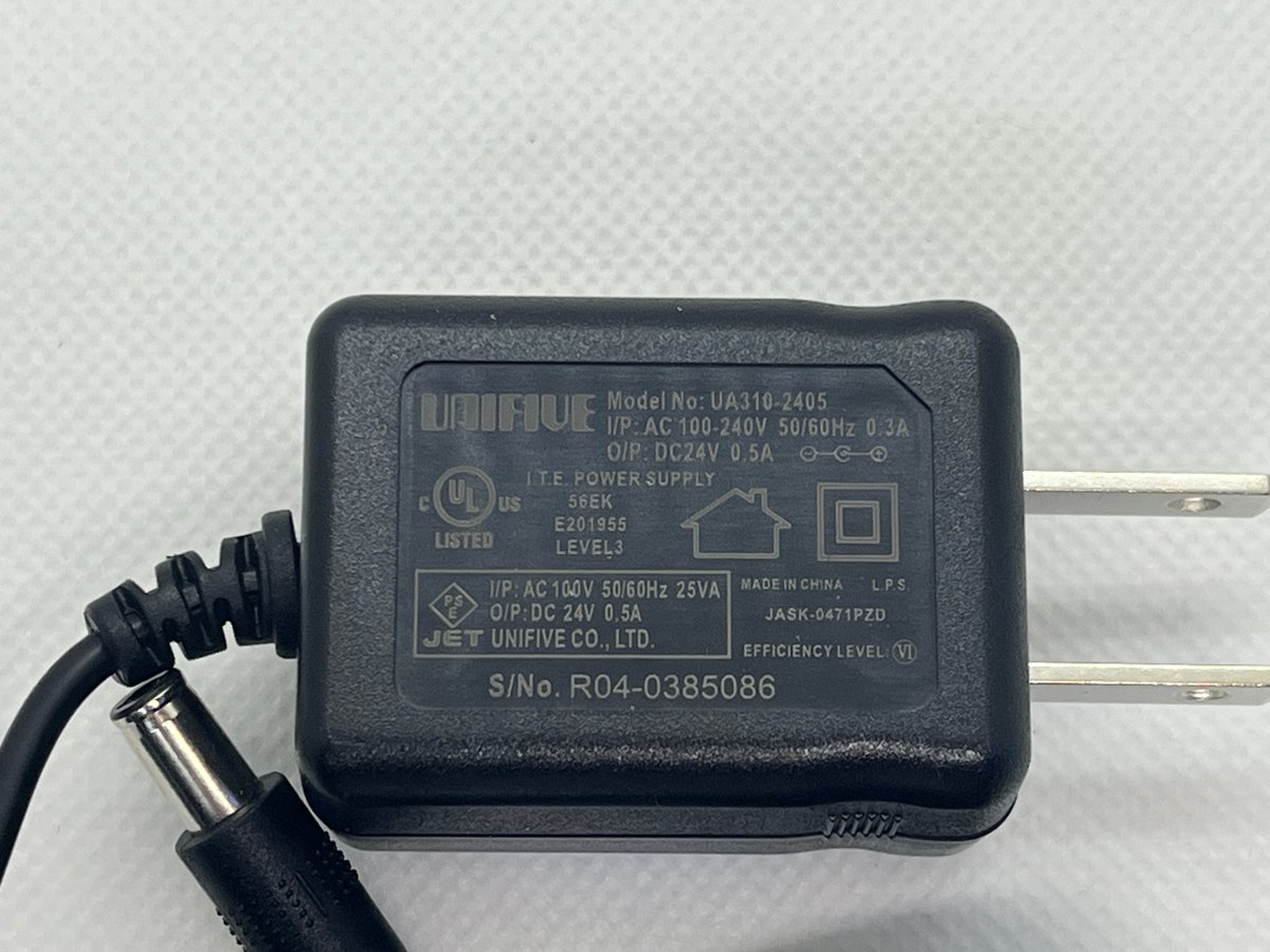 UA310-2405-PL03B(ユニファイブ製) | 業務用ACアダプター | 12W(24...