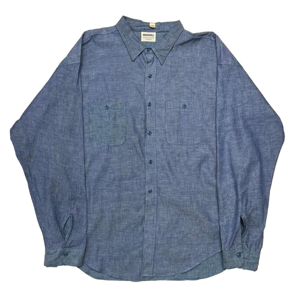 NOS ~60`S COTTON CHAMBRAY WORK SHIRT | 髭