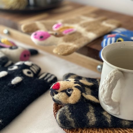 animal felt coaster | bosom. STORE