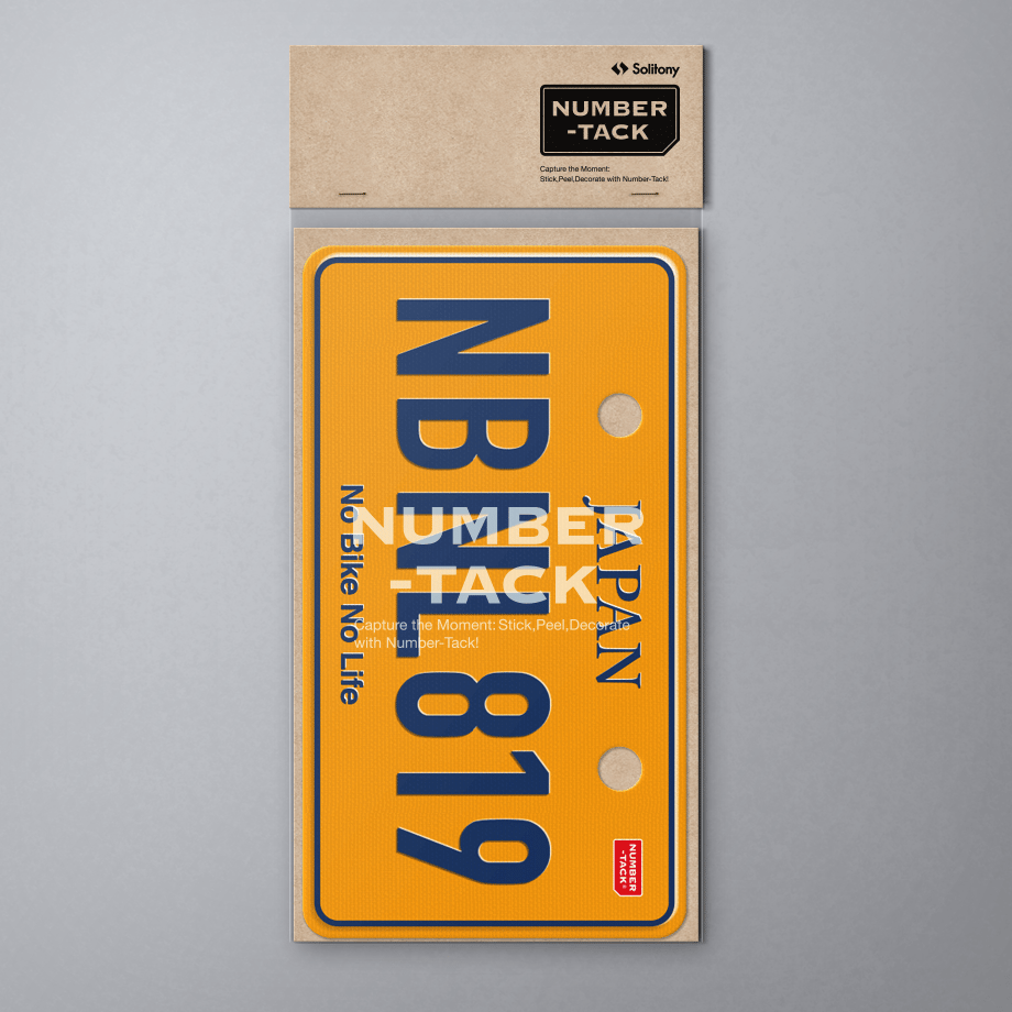 NUMBER-TACK ナンバータック / LICENCE / Yellow | Solitony