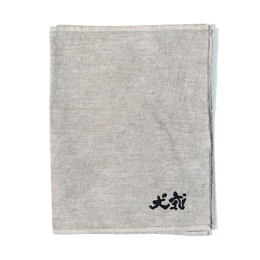 ヘンプ手拭い 麻炭染め/麻炭手刷り | 犬式 INUSHIKI ONLINE STORE