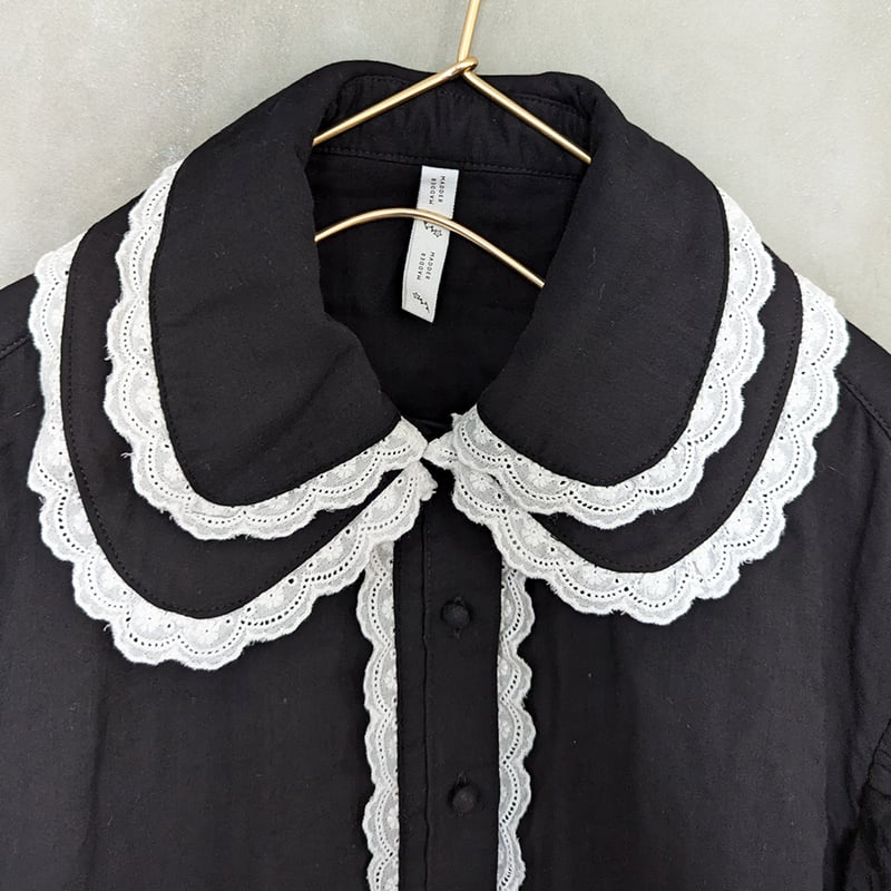 GO GO VINTAGE! BLOUSE - BLACK&WHITE | madder ma GO GO VINTAGE! BLOUSE - BLACK&WHITE | madder ma