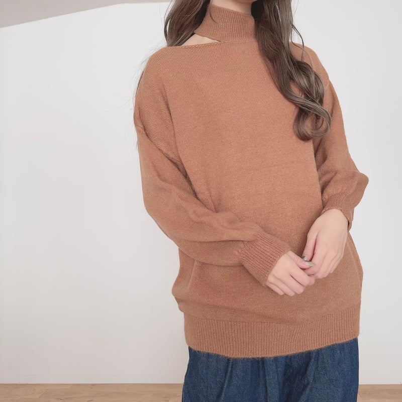 カットアウトハイネックニット | PIYORIY カットアウトハイネックニット | PIYORIY