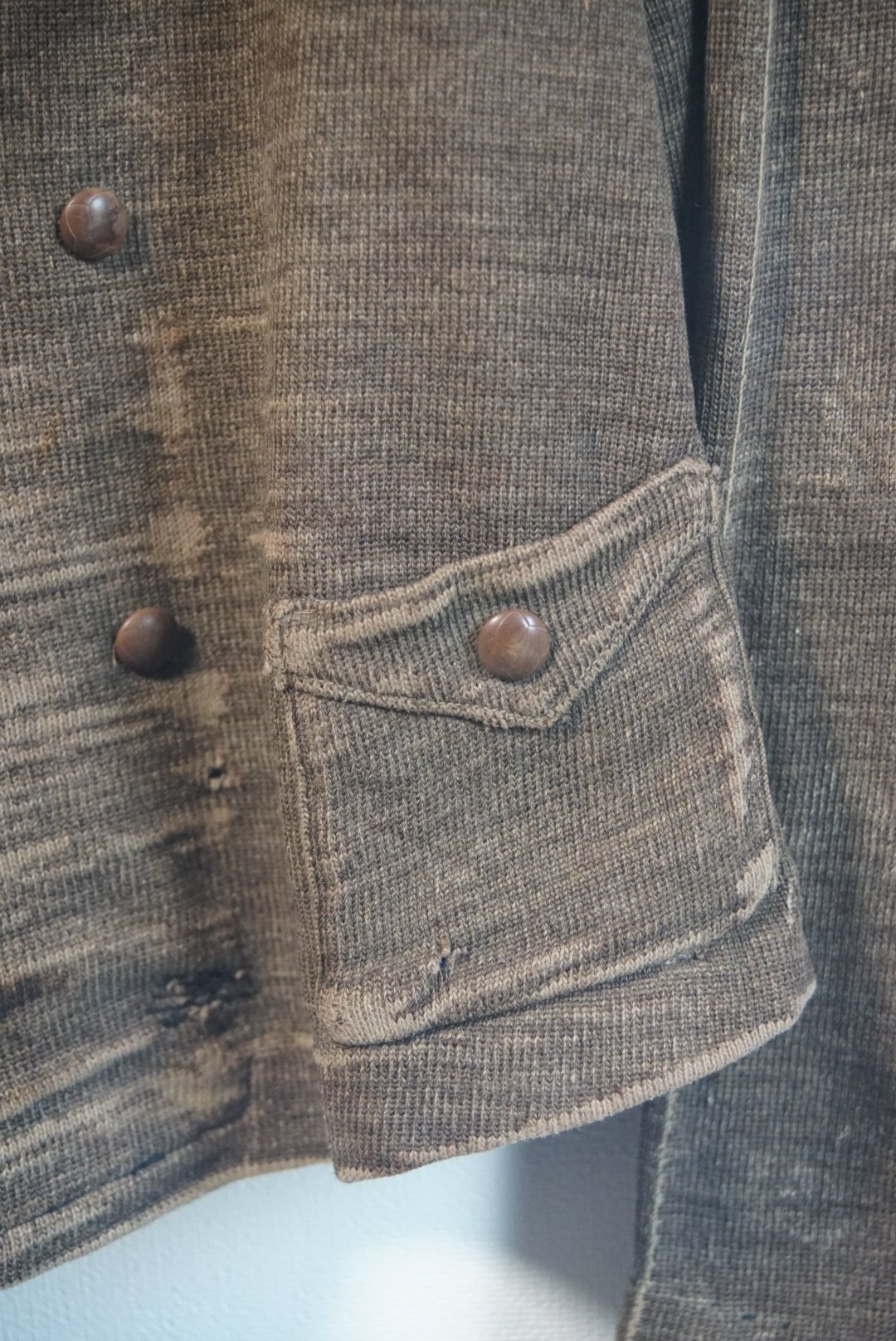 1920∼30s German double breasted knit jacket cot...