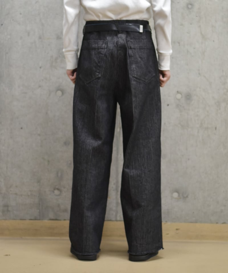 saby STRIPE DENIM TUCK BAGGY-one wash- | 45do saby STRIPE DENIM TUCK BAGGY-one wash- | 45do