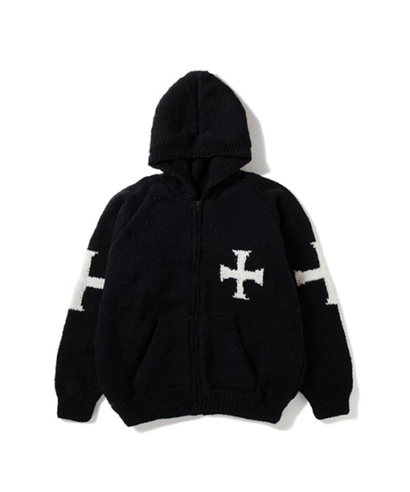 MacMahon Knitting Mlls Hooded Zip Knit-Cross | MacMahon Knitting Mlls Hooded Zip Knit-Cross |