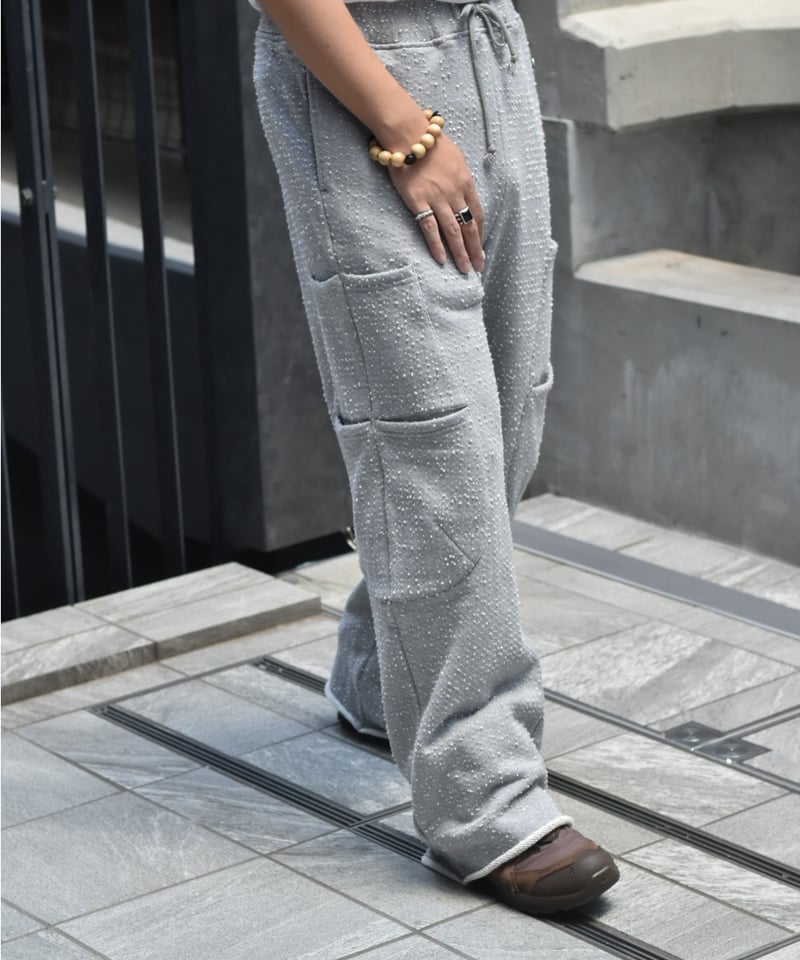 RANDY 24AW Dish out スウェットワイドカーゴパンツ RANDY 24AW Dish out スウェットワイドカーゴパンツ
