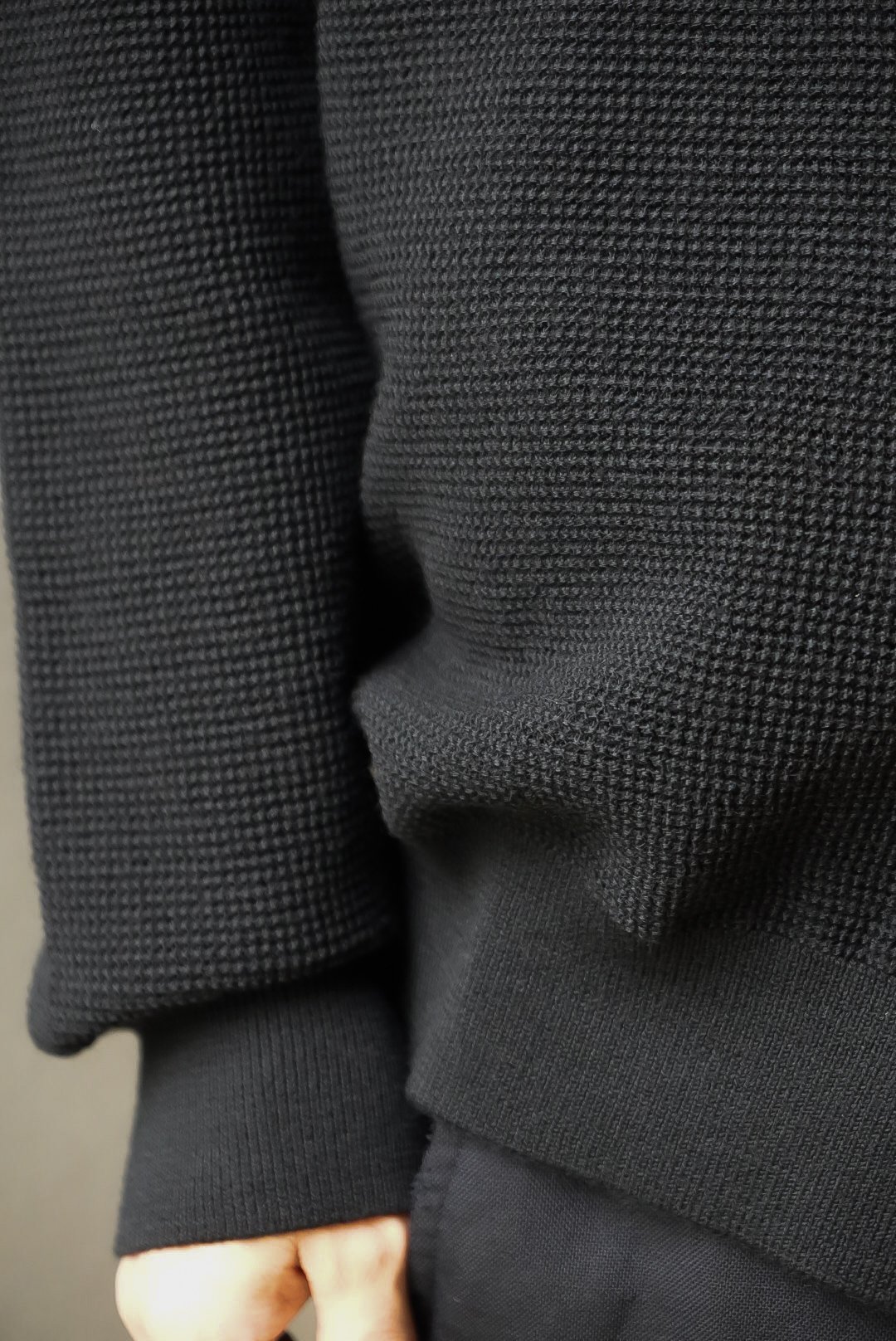 ZEN - Drywool Waffle Texture Knit Cardigan 日本国産...