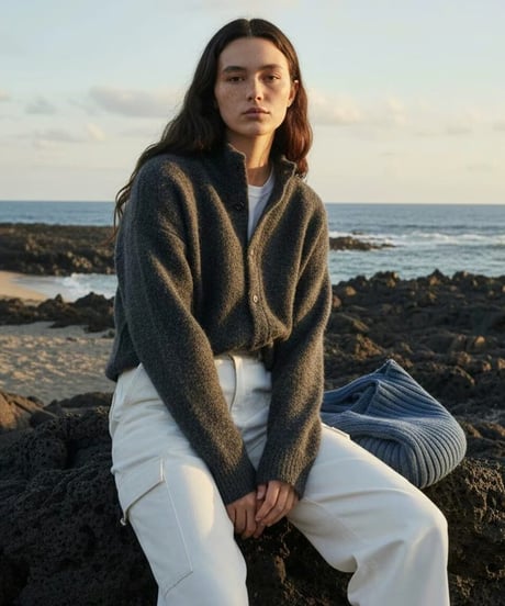 Rib Knit Tote Bag / 2color | keels
