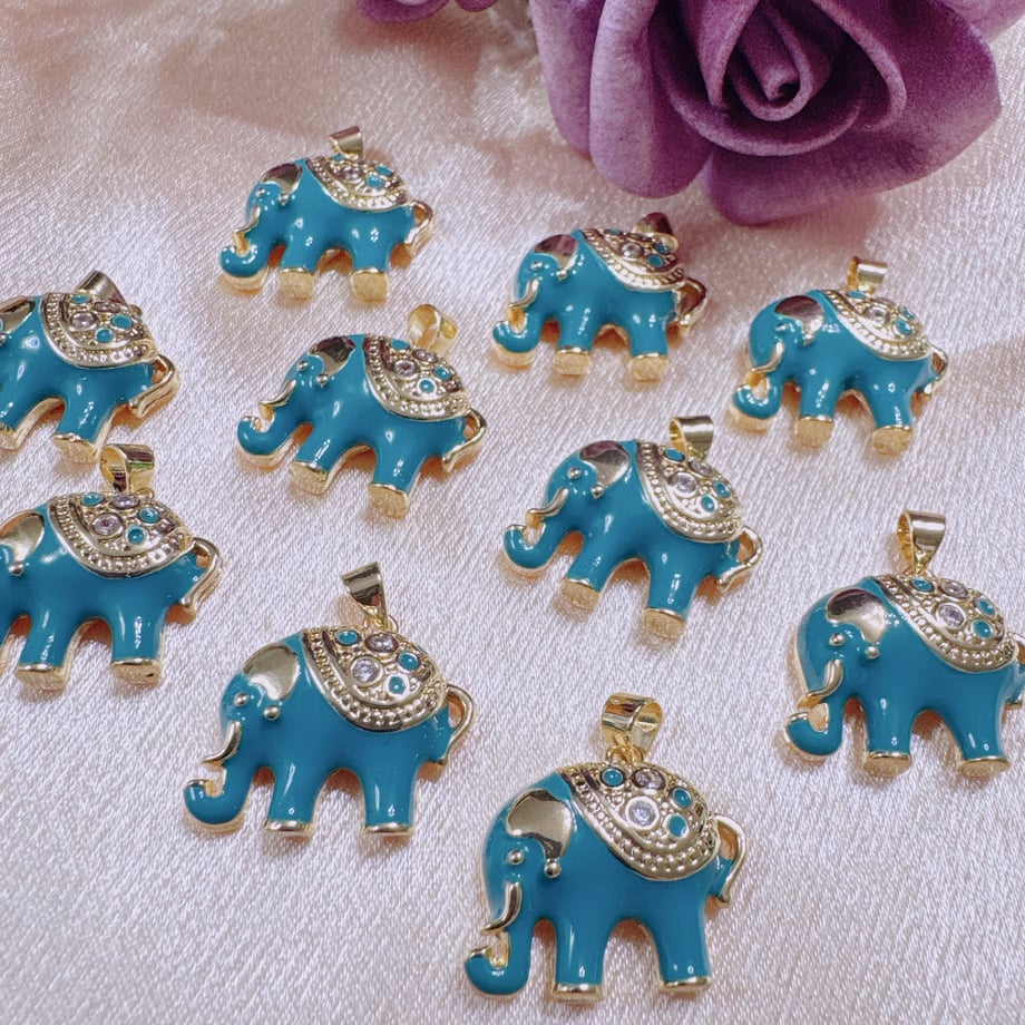 10202 6月24日同梱限定 1個象さんペンダント スカイブルー | Naotto's sh...