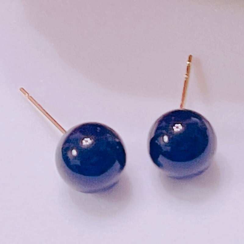 3534 K18YG オニキス7ミリピアス | Naotto's shop by AIKAWA 3534 K18YG オニキス7ミリピアス | Naotto's shop by AIKAWA