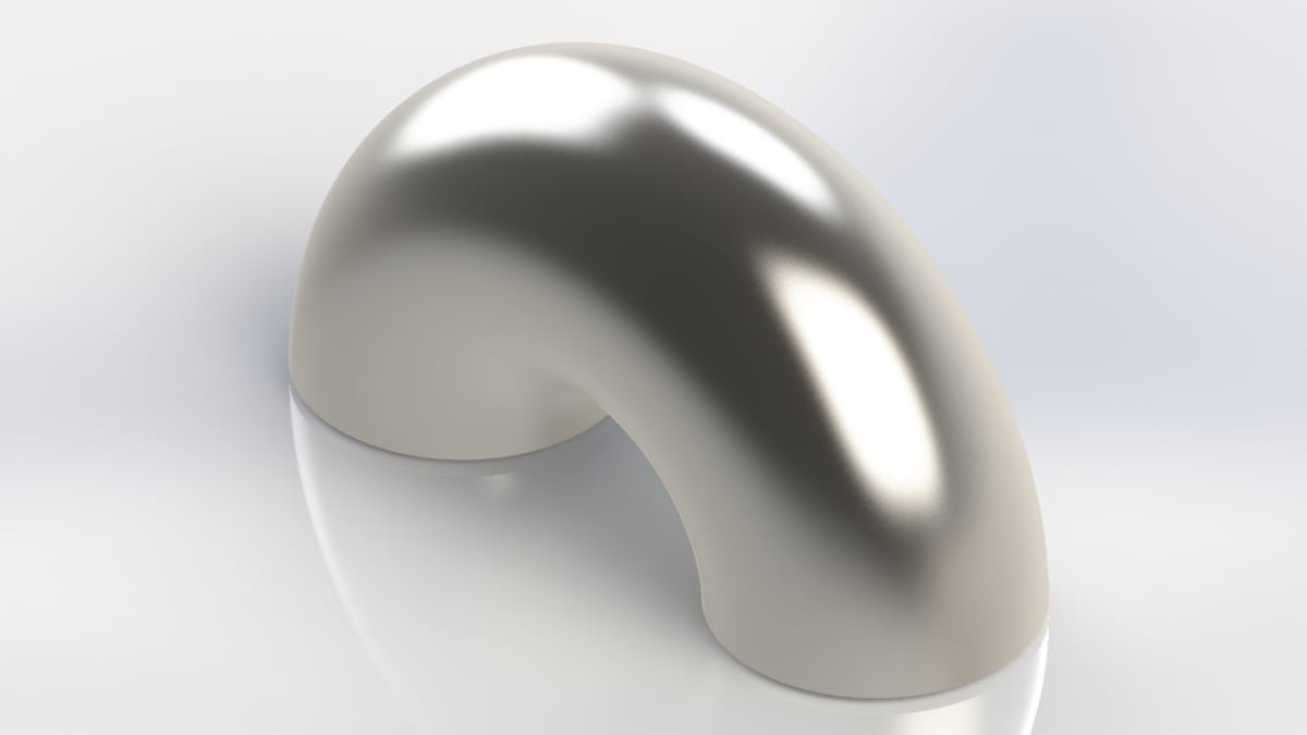 【180° ショートエルボ (Sch10S)】CADデータ / 3D / X_T | グラント