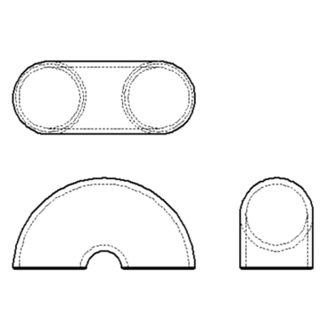 【突合せ溶接式管継手 ステンレス Sch10S】CADデータ / 2D / DXF | グラント
