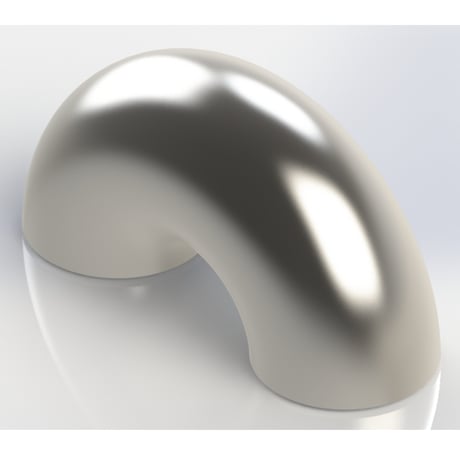 【突合せ溶接式管継手 ステンレス Sch10S】CADデータ / 3D / X_T | グラント