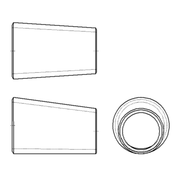 【突合せ溶接式管継手 ステンレス Sch20S】CADデータ / 2D / DXF | グラント