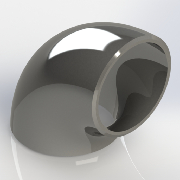 【90° ショートエルボ (SGP)】CADデータ / 3D / X_T | グラント