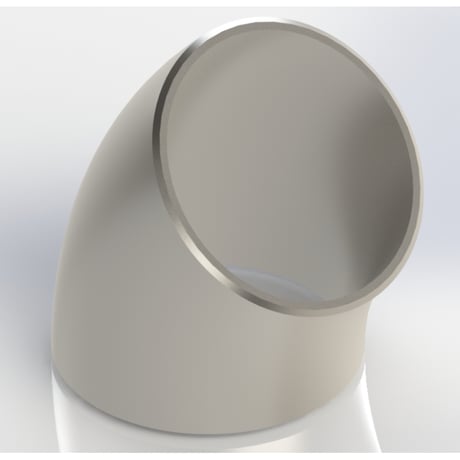 【突合せ溶接式管継手 ステンレス Sch10S】CADデータ / 3D / STEP | グラント