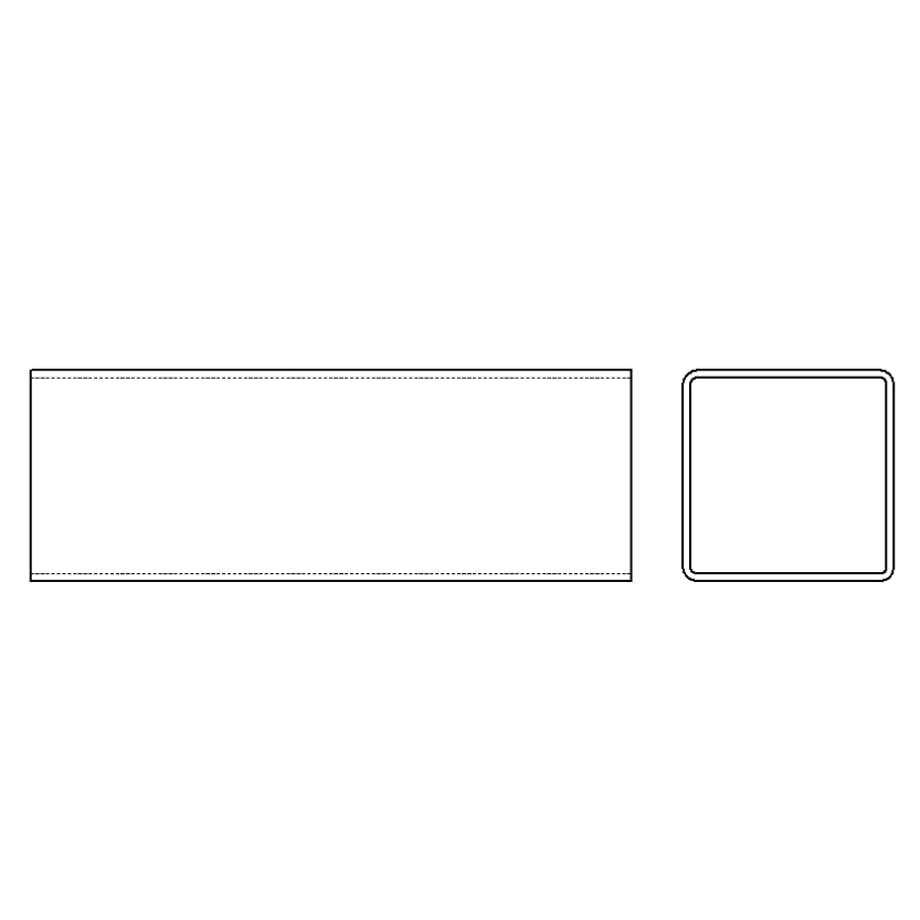 【角形鋼管・正方形 (角パイプ) SUS 2種】CADデータ / 2D / DXF | グラント