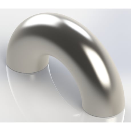 【突合せ溶接式管継手 ステンレス Sch10S】CADデータ / 3D / STEP | グラント