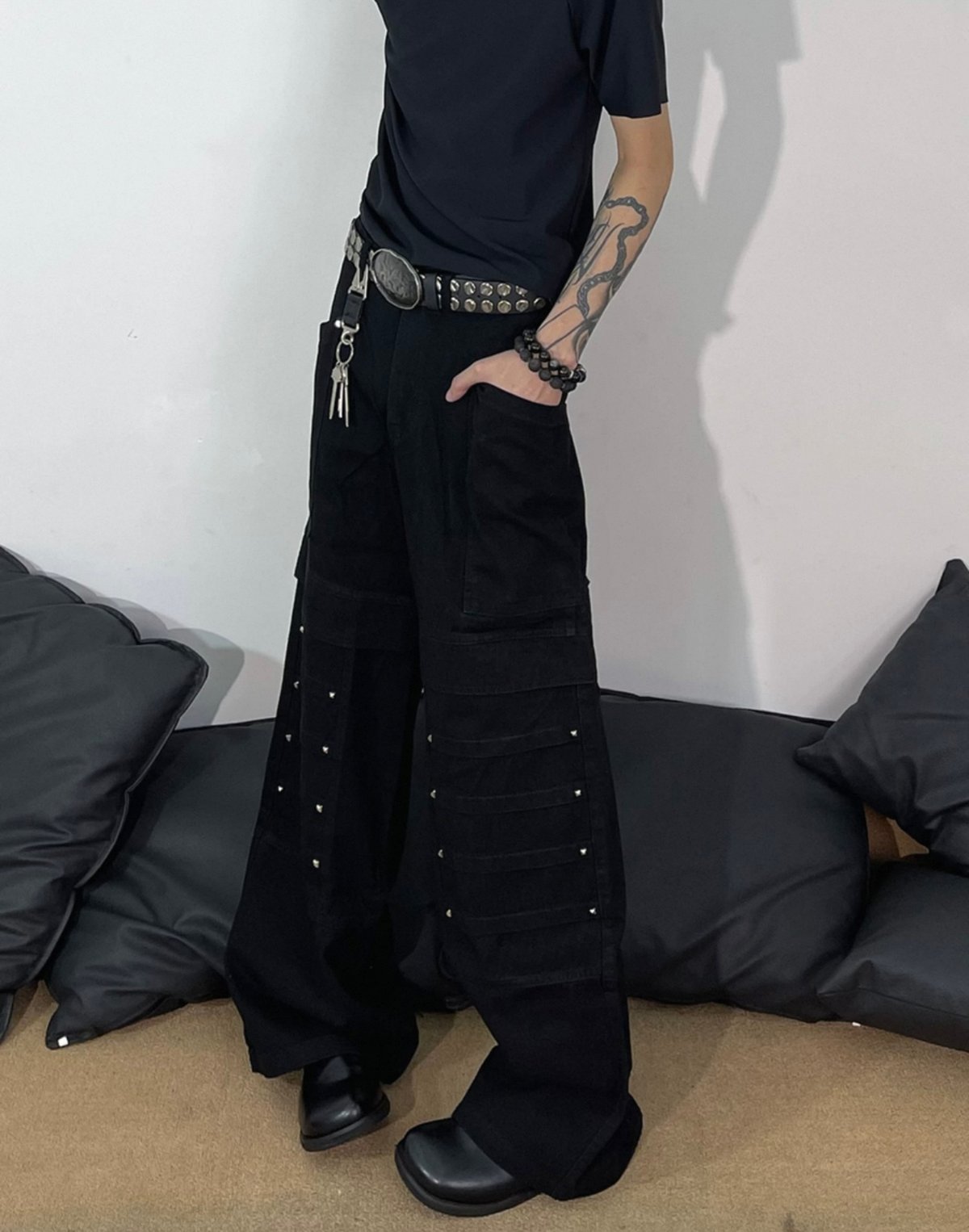 【受注販売】Studs Design Buggy Pants | MELLOW