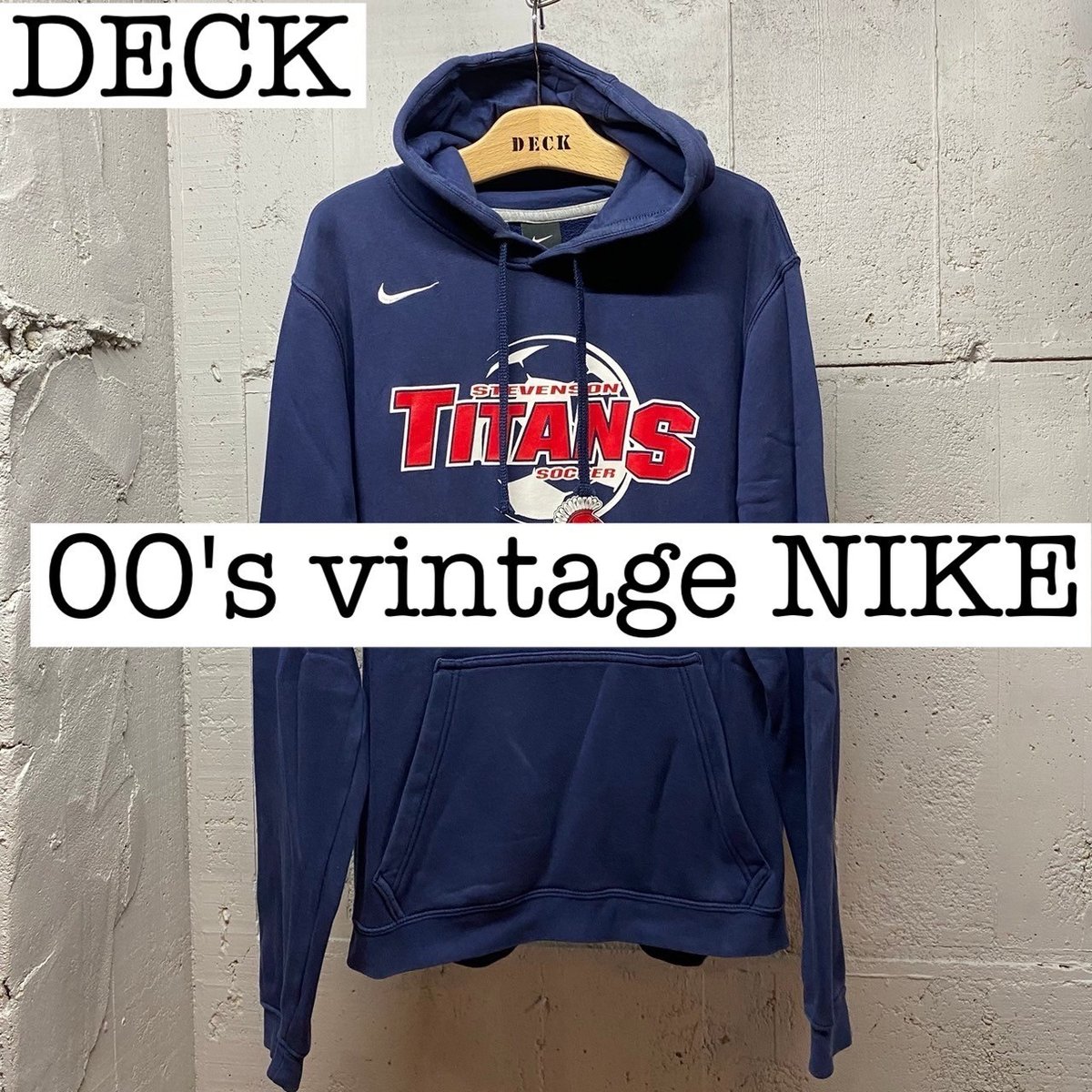 00s vintage NIKE 黒タグ パーカー フーディ ネイビー サッカー 00s vintage NIKE 黒タグ パーカー フーディ ネイビー サッカー