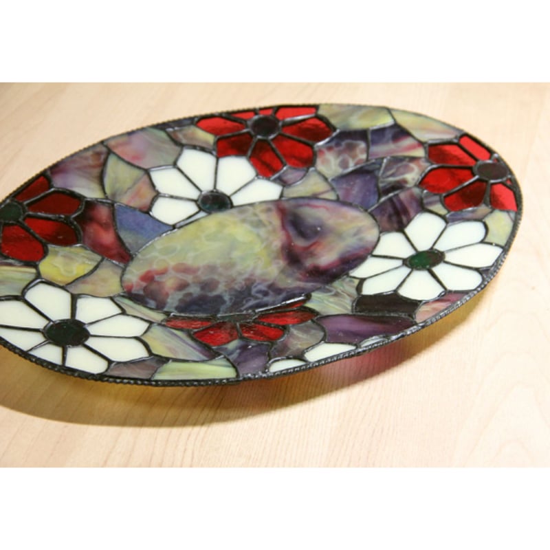 オリジナル『ステンドグラスの飾り皿・花』C | shop煌LaLa オリジナル『ステンドグラスの飾り皿・花』C | shop煌LaLa