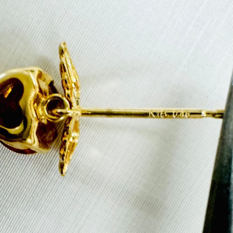 K18 天然シトリントパーズ 9.0ct ピアス エンジェルハート | IKENAGA K18 天然シトリントパーズ 9.0ct ピアス エンジェルハート | IKENAGA