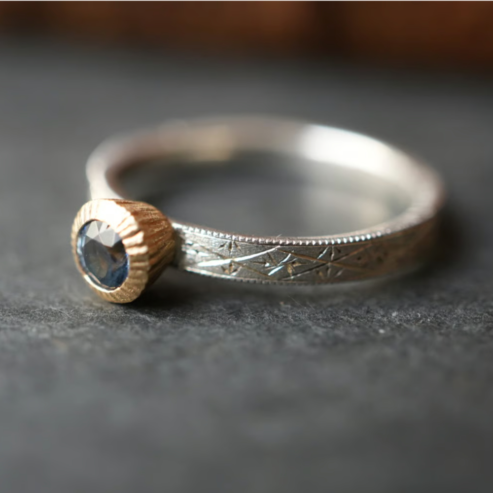 Blue Sapphire Cronus Ring | GERMEDEUR
