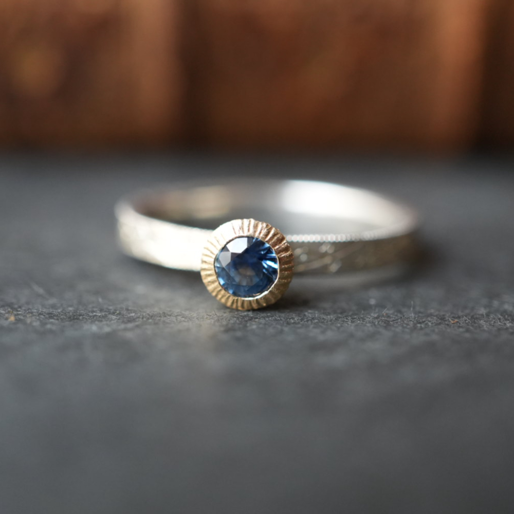 Blue Sapphire Cronus Ring | GERMEDEUR