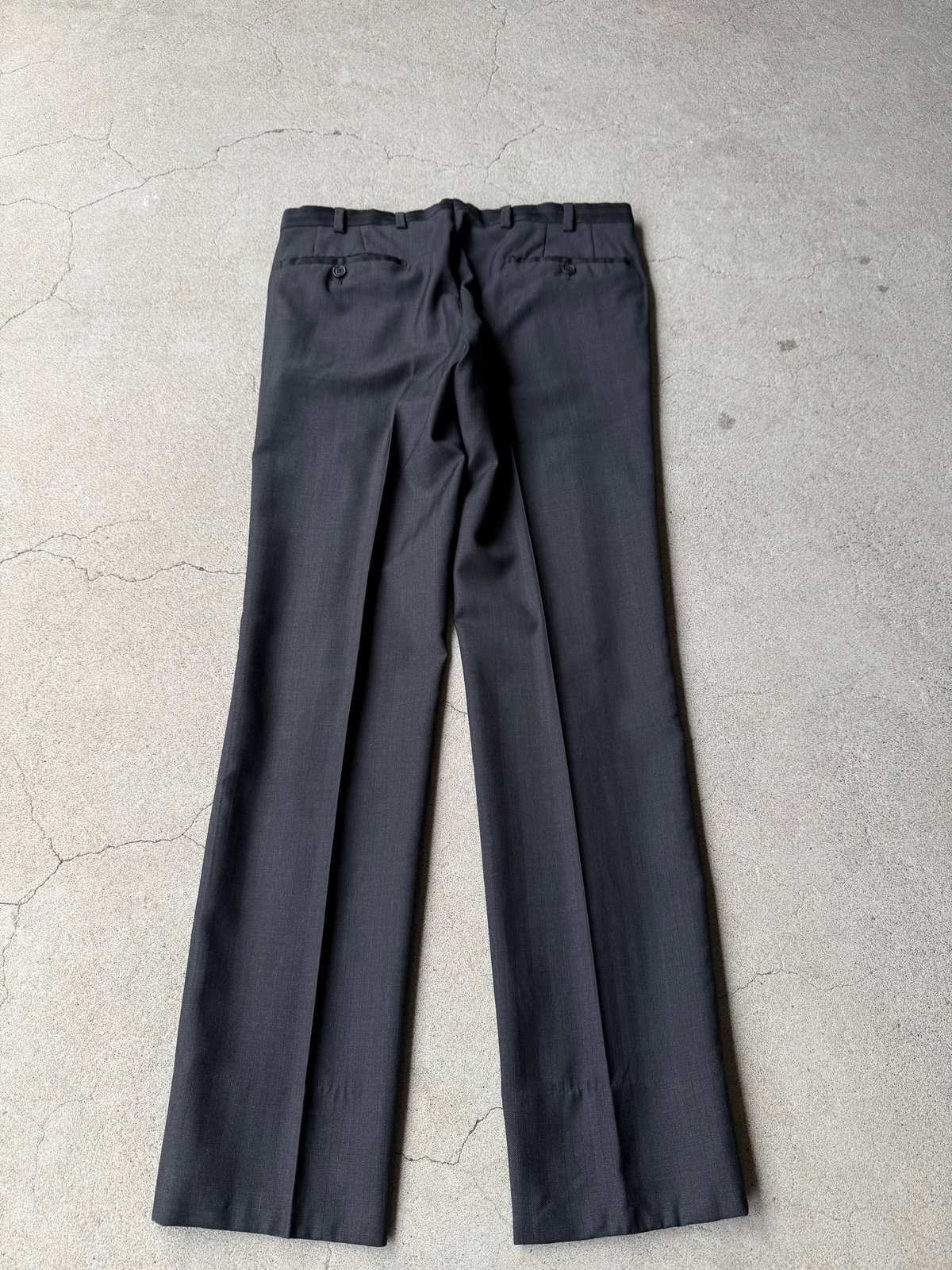 PRADA 11SS Dark Gray Virgin Wool Slacks | LOSER