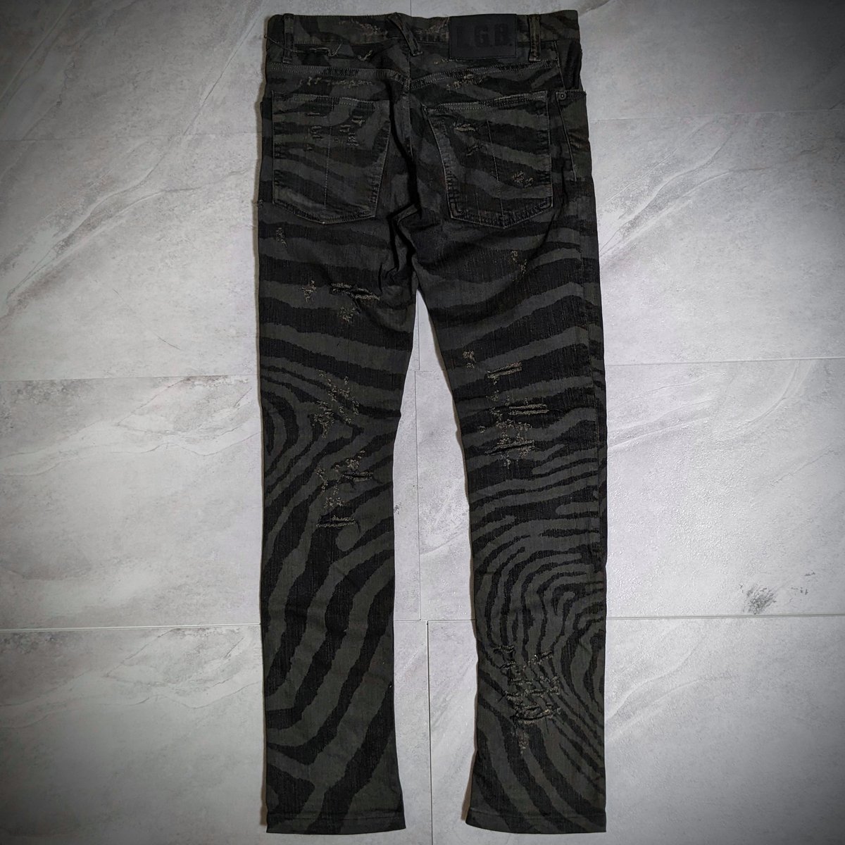 【L.G.B】S-WOLF zebra pattern crushed denim | Con...