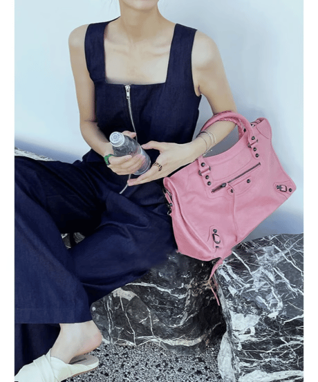 【先行販売10％OFF：即納品】denim zip up overalls FL3224