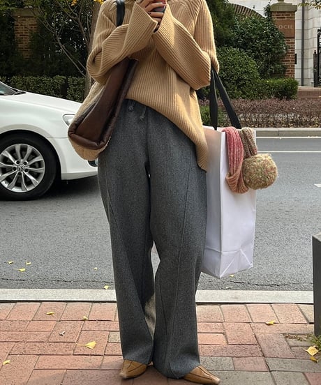 casual straight pants /2color FL2690 | Flosa
