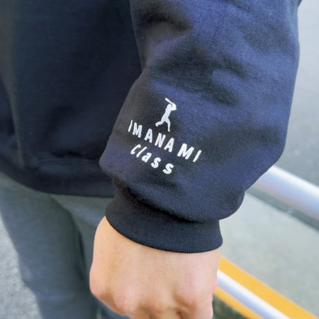 ＜IKIMASYO（いきましょう）パーカー＞ブラック×白文字（裏起毛） | IMANAMI C...