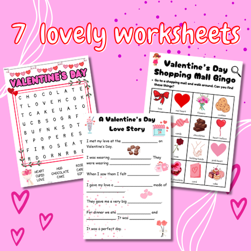 Valentine's Day Activity Set | 123eigo