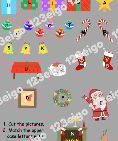 Christmas Alphabet Matching | 123eigo
