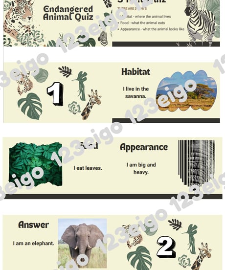 Endangered Animal Quiz | 123eigo
