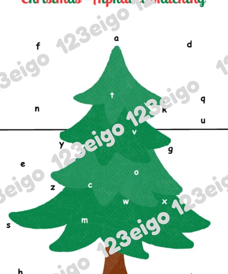 Christmas Alphabet Matching | 123eigo