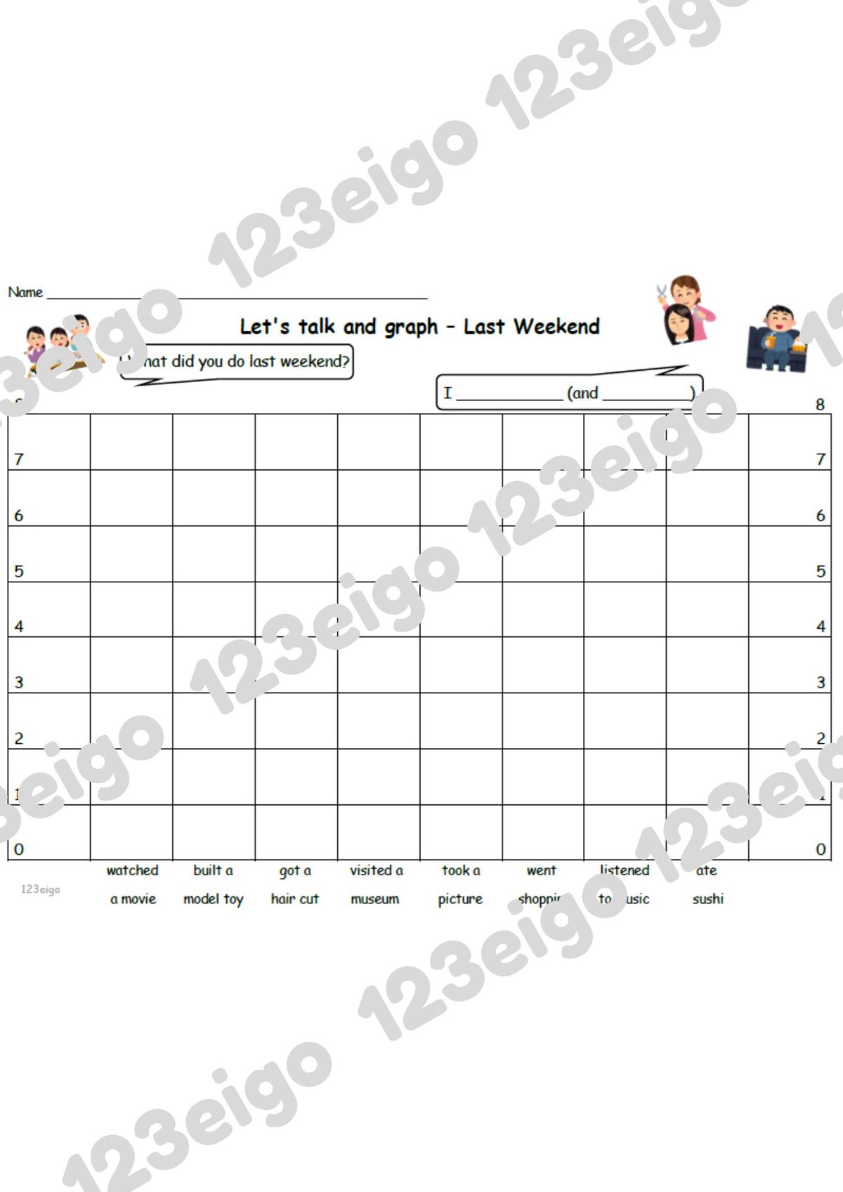 Let's Talk & Graph - Last Weekend | 123eigo