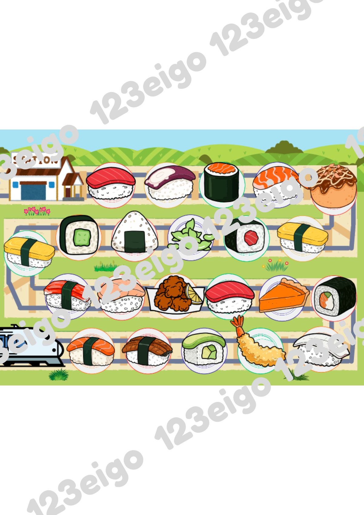 Sushi Train Game | 123eigo