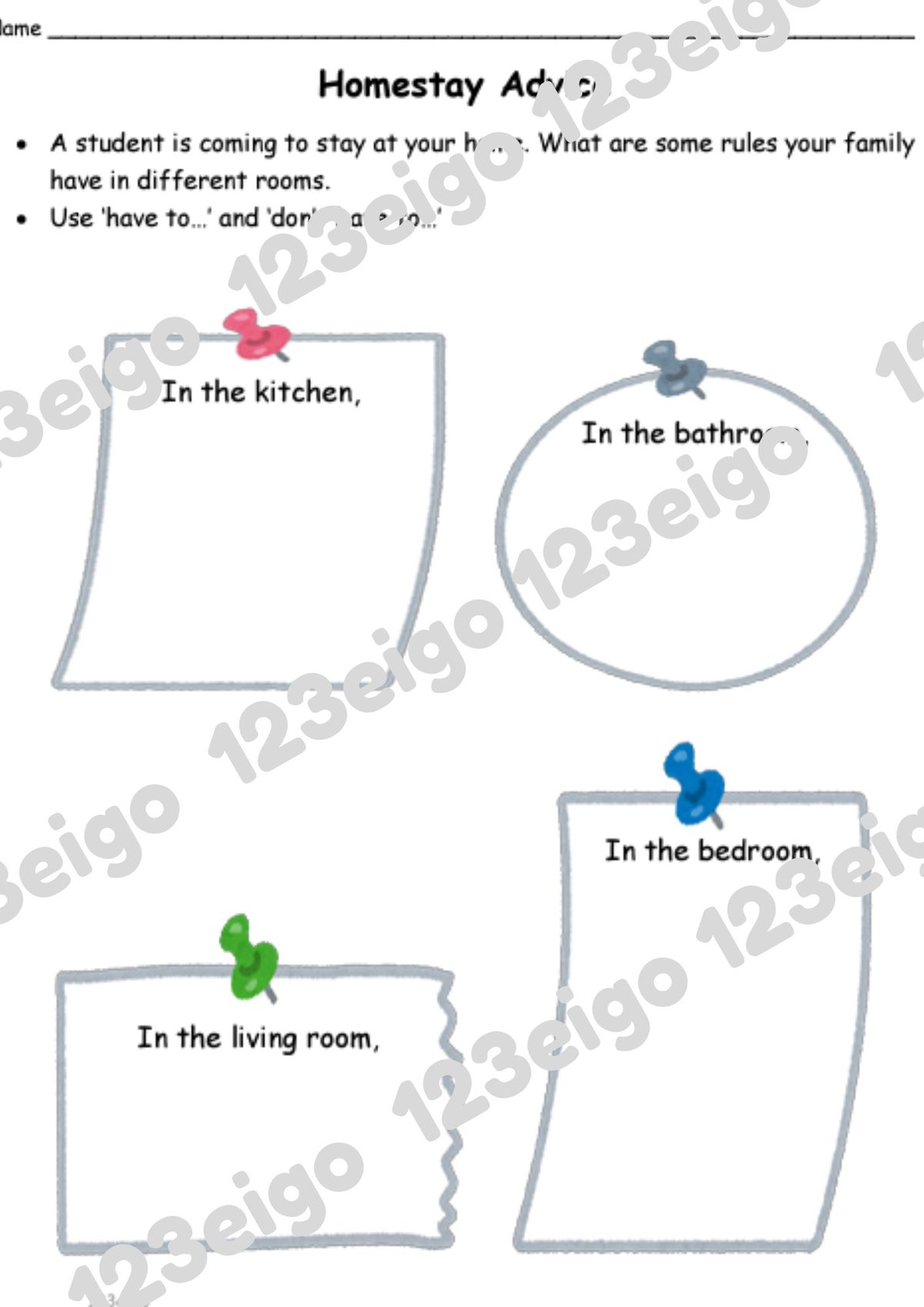 Unit 4.1 - Homestay Advice | 123eigo