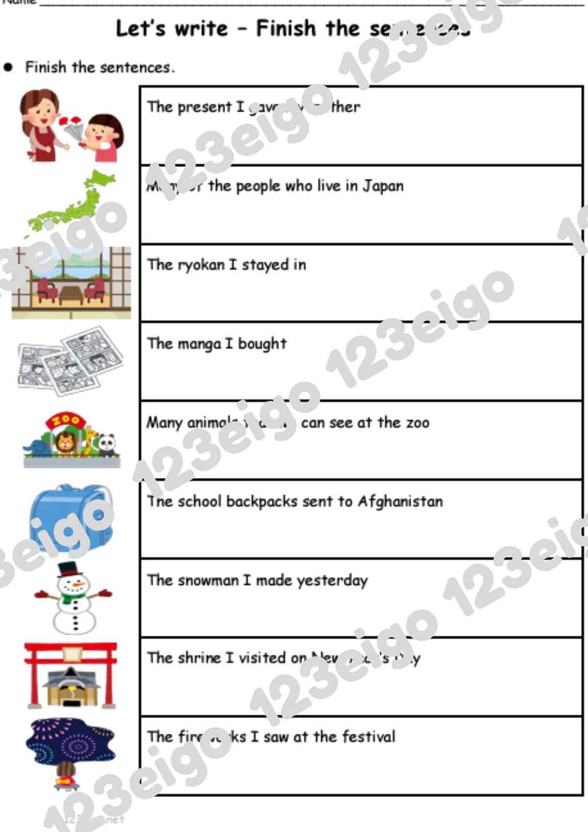 Unit 6.4 - Finish the sentence | 123eigo