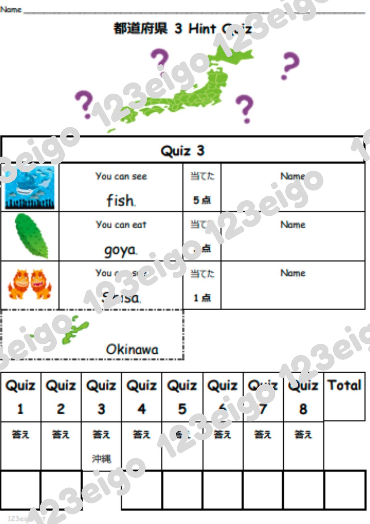 Let's play a Prefecture Quiz | 123eigo