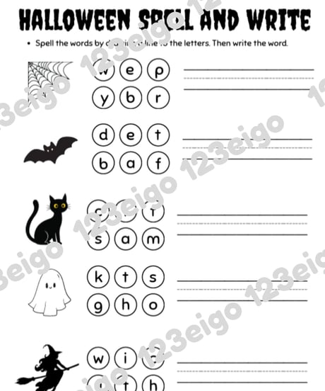Halloween Spell and Write | 123eigo