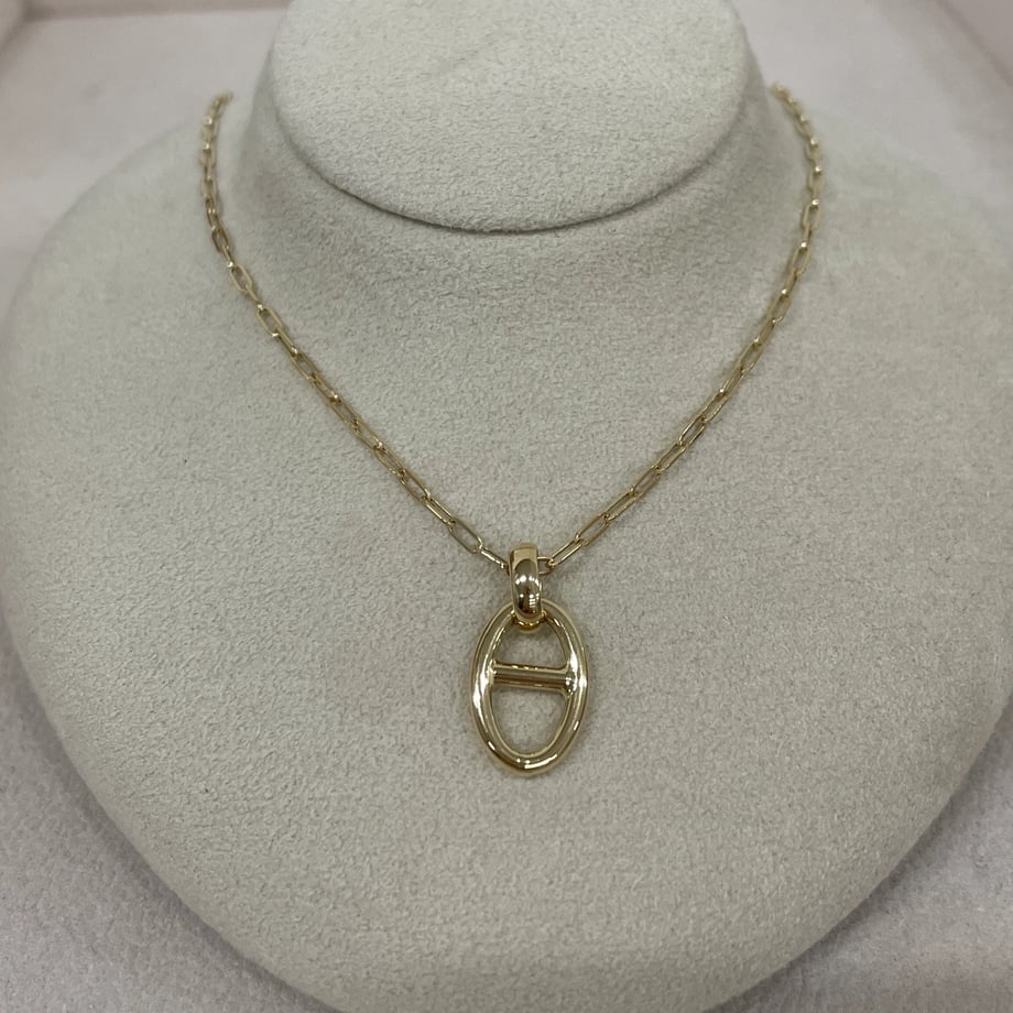 【9月末】K18シェーヌペンダントトップ（大） | Mal.