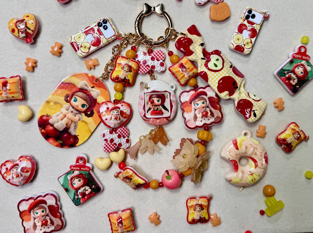 りんごリリ 高品質アクリルビーズ | MoMoDIY.NEKO.com