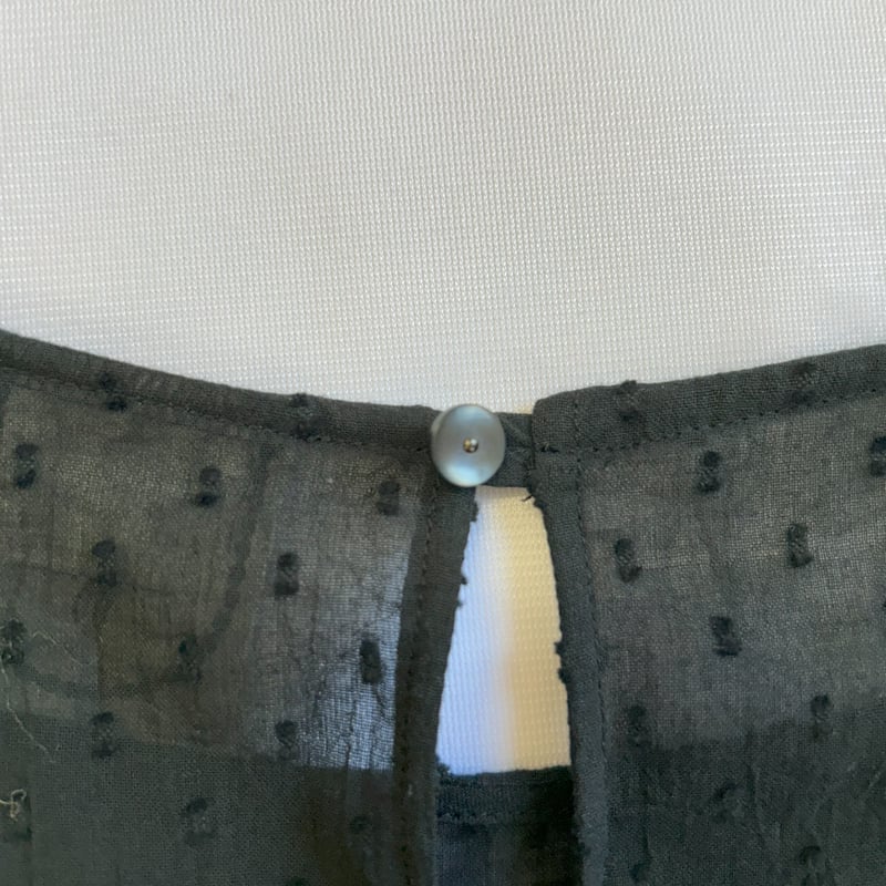 大人服 程よい透け感 ギャザー切り替え 水玉刺繍 カラー 大人服 程よい透け感 ギャザー切り替え 水玉刺繍 カラー