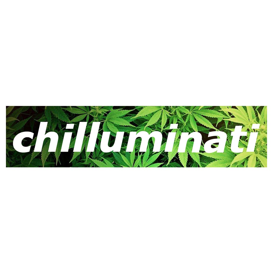 CHILLUMINATI BOX LOGO (GREEN LEAF）」Long Sleev...