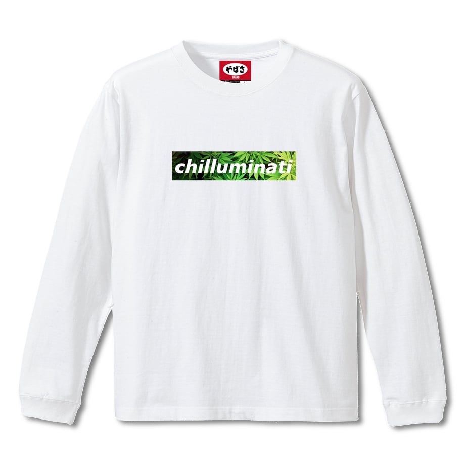 CHILLUMINATI BOX LOGO (GREEN LEAF）」Long Sleev...