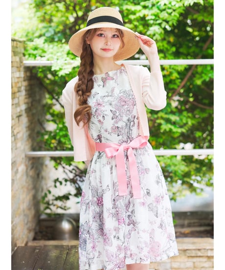 flower waist ribbon one piece | Marry me